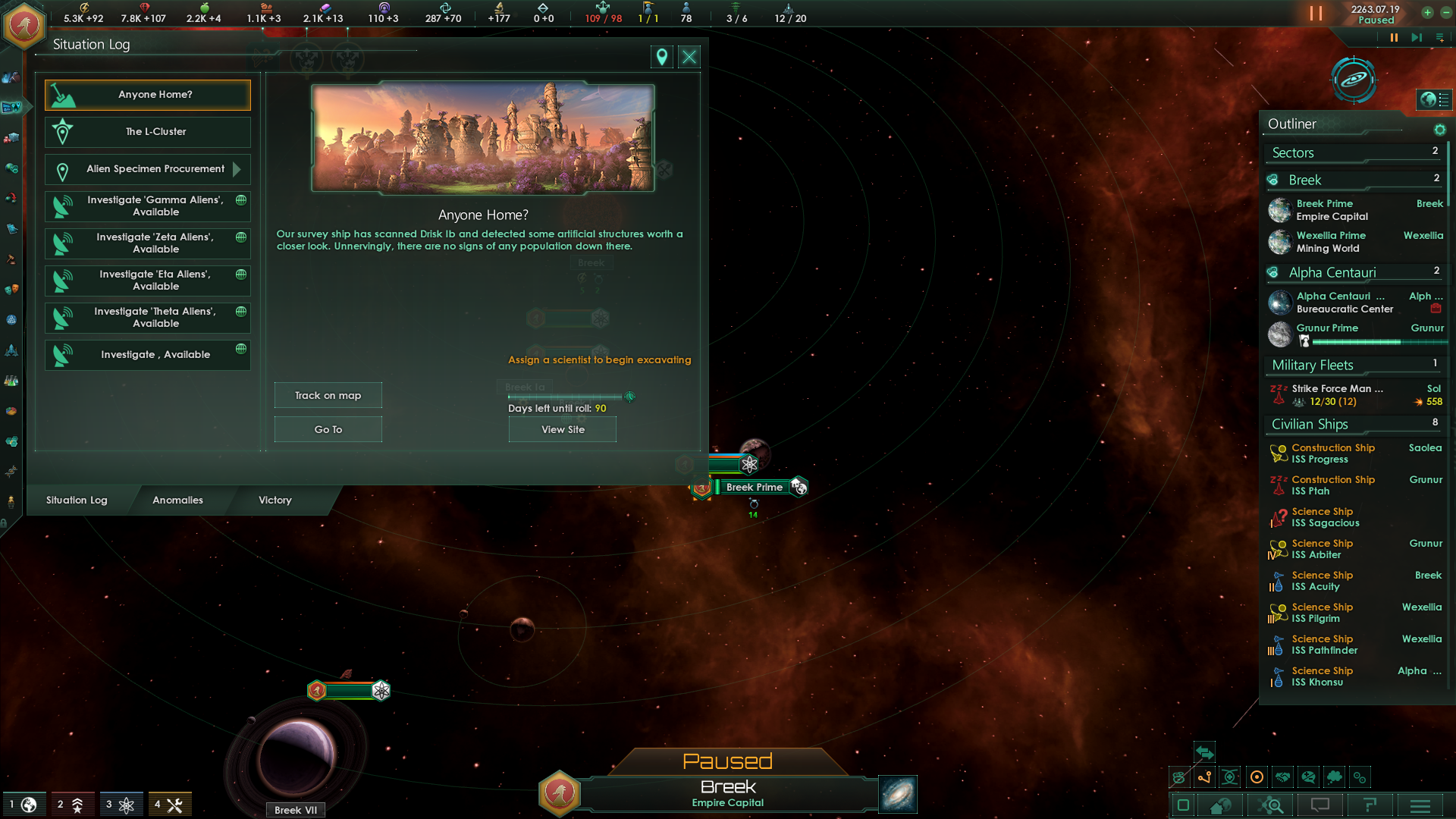 Stellaris Wells 2.7.2 [60bf] - Doomsday Origin researching Secrets of the [Precursor] receives ...